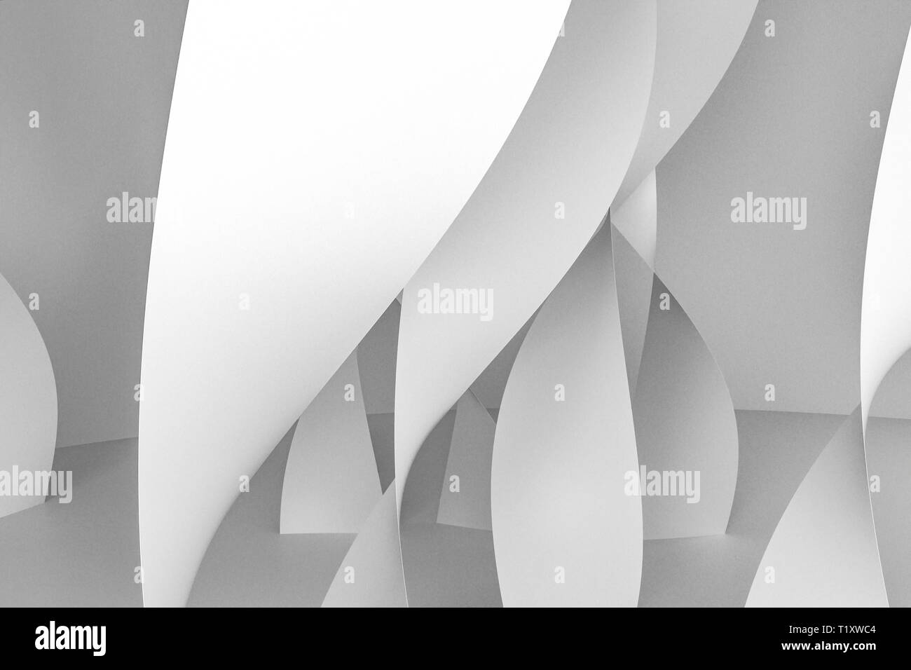 white smooth curves background, Computer digital drawing, white ...