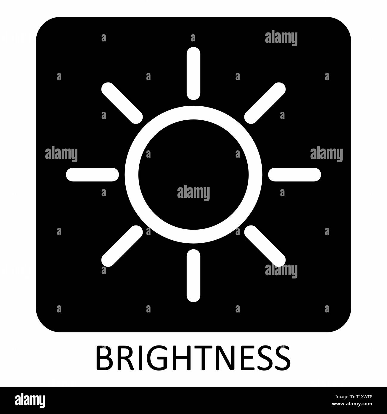 Brightness sun icon Stock Vector Image & Art - Alamy