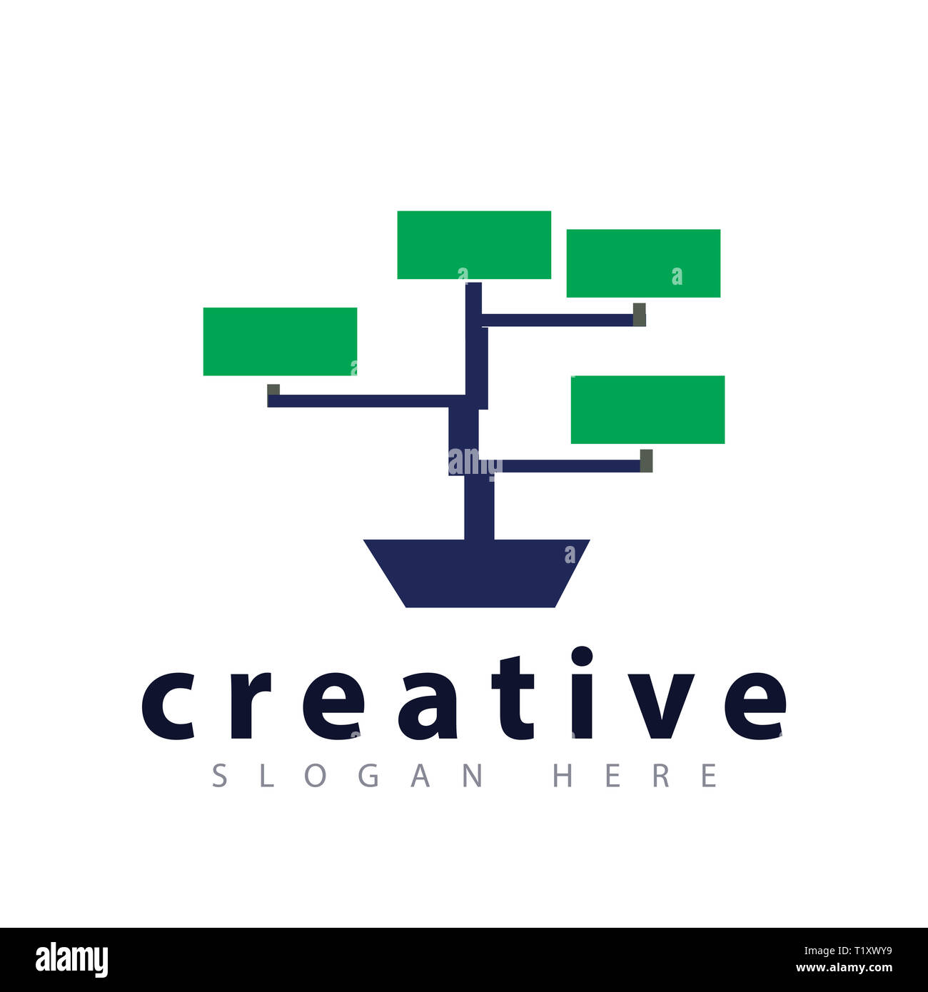 Garden leaf logo design Cut Out Stock Images & Pictures - Alamy