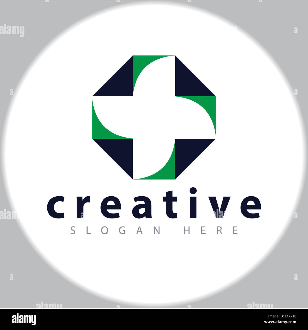 Cross logo corporate template hi-res stock photography and images - Alamy
