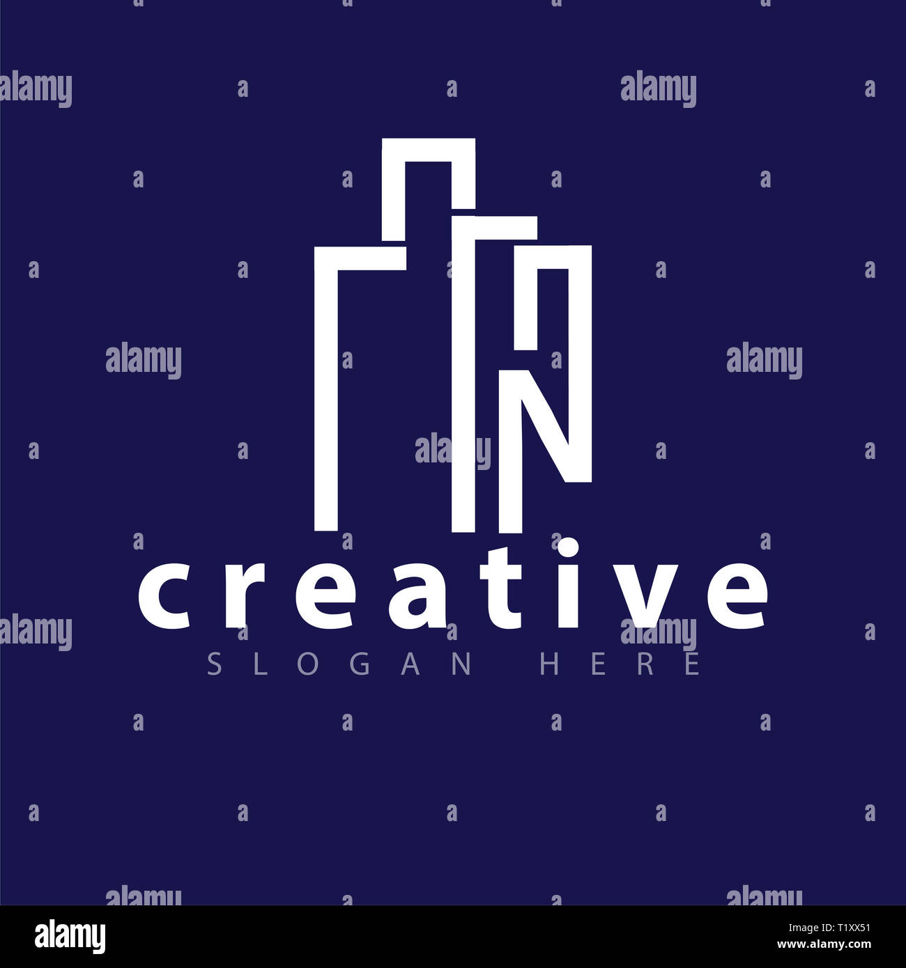 Build letter N logo icon vector template Stock Photo - Alamy