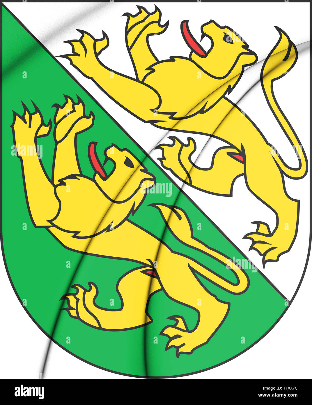 3D Thurgau Coat of Arms, Switzerland. 3D Illustration Stock Photo - Alamy