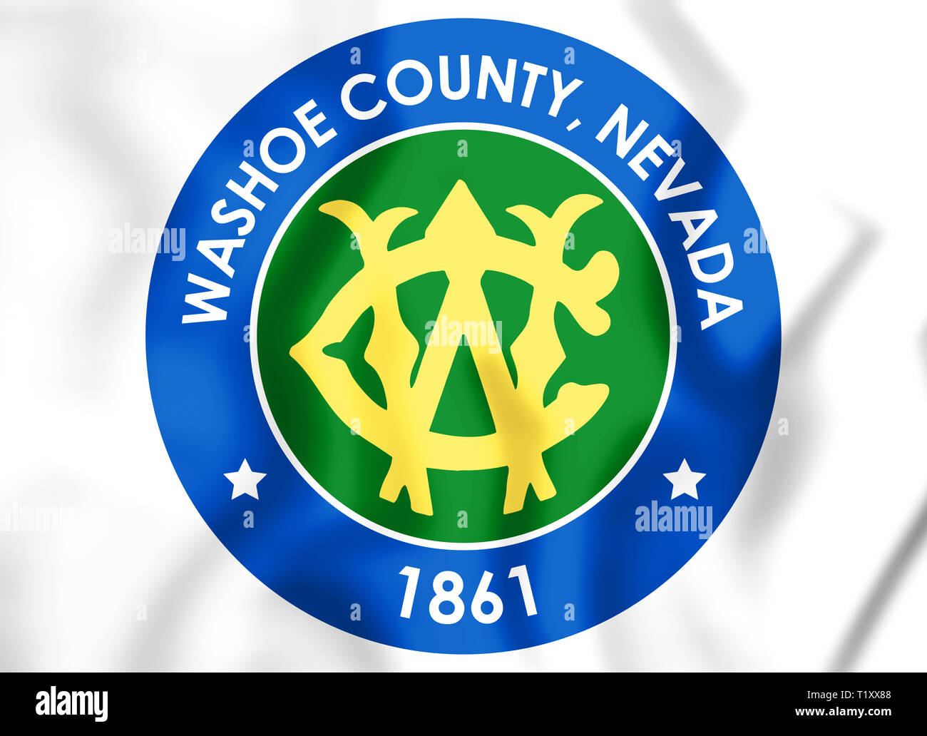 3D Seal of Washoe County (Nevada), USA. 3D Illustration Stock Photo - Alamy