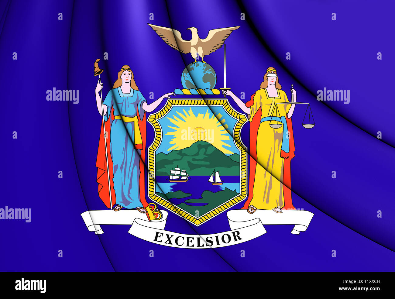 New york state flag hi-res stock photography and images - Alamy