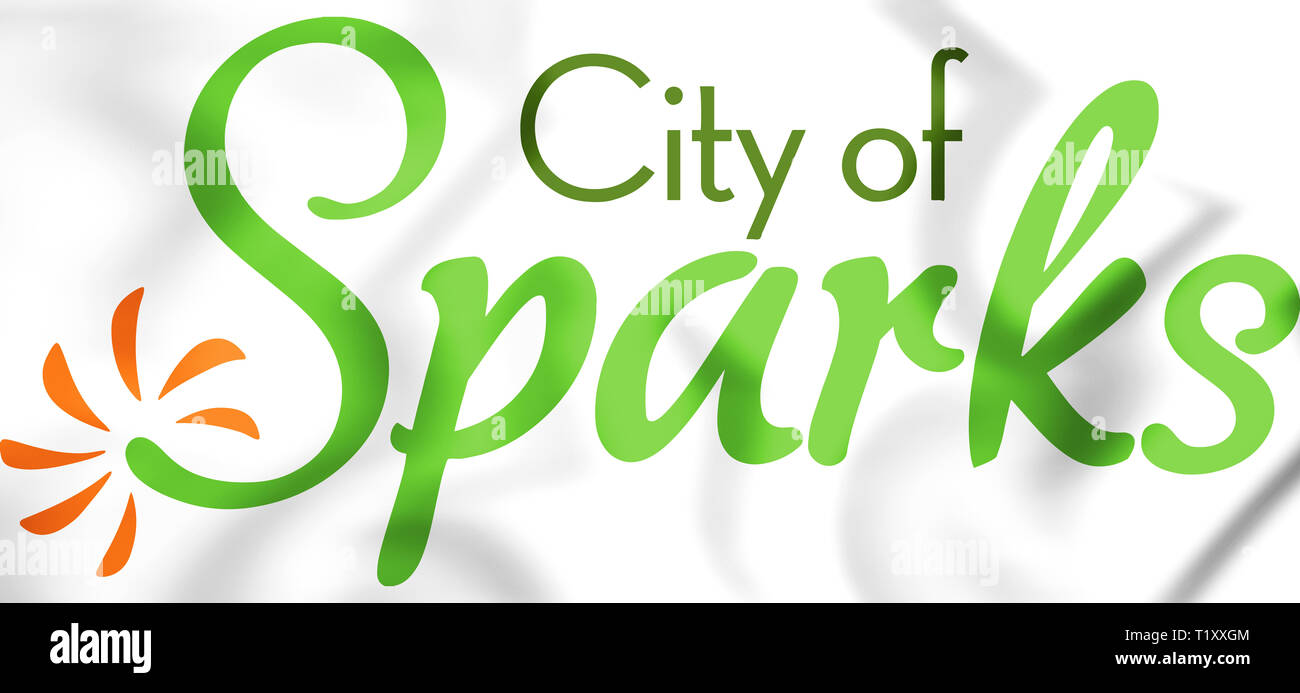 3D Emblem of Sparks (Nevada), USA. 3D Illustration Stock Photo - Alamy