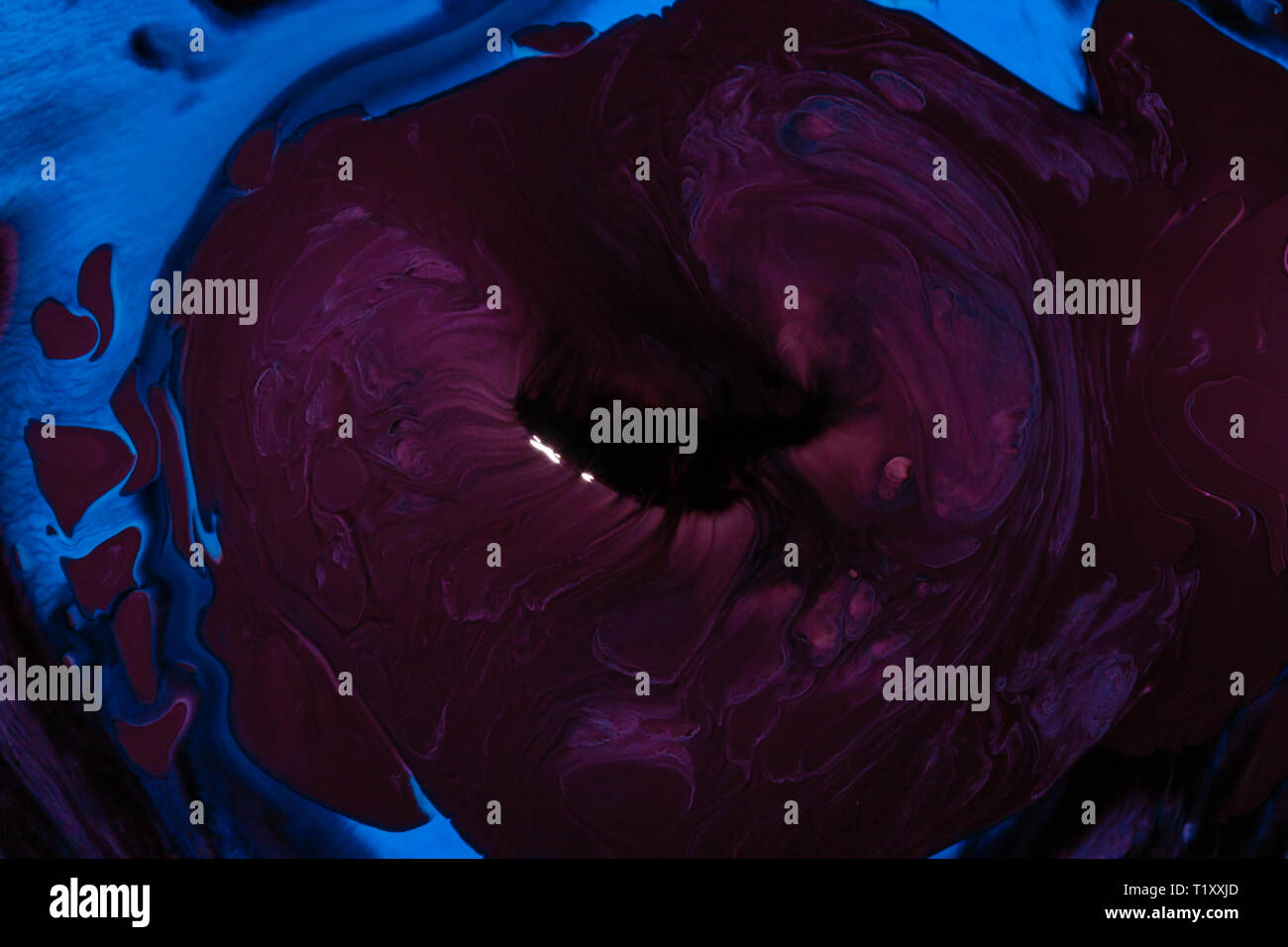 Abstract colored background with black, blue and deep purple acrylic ...