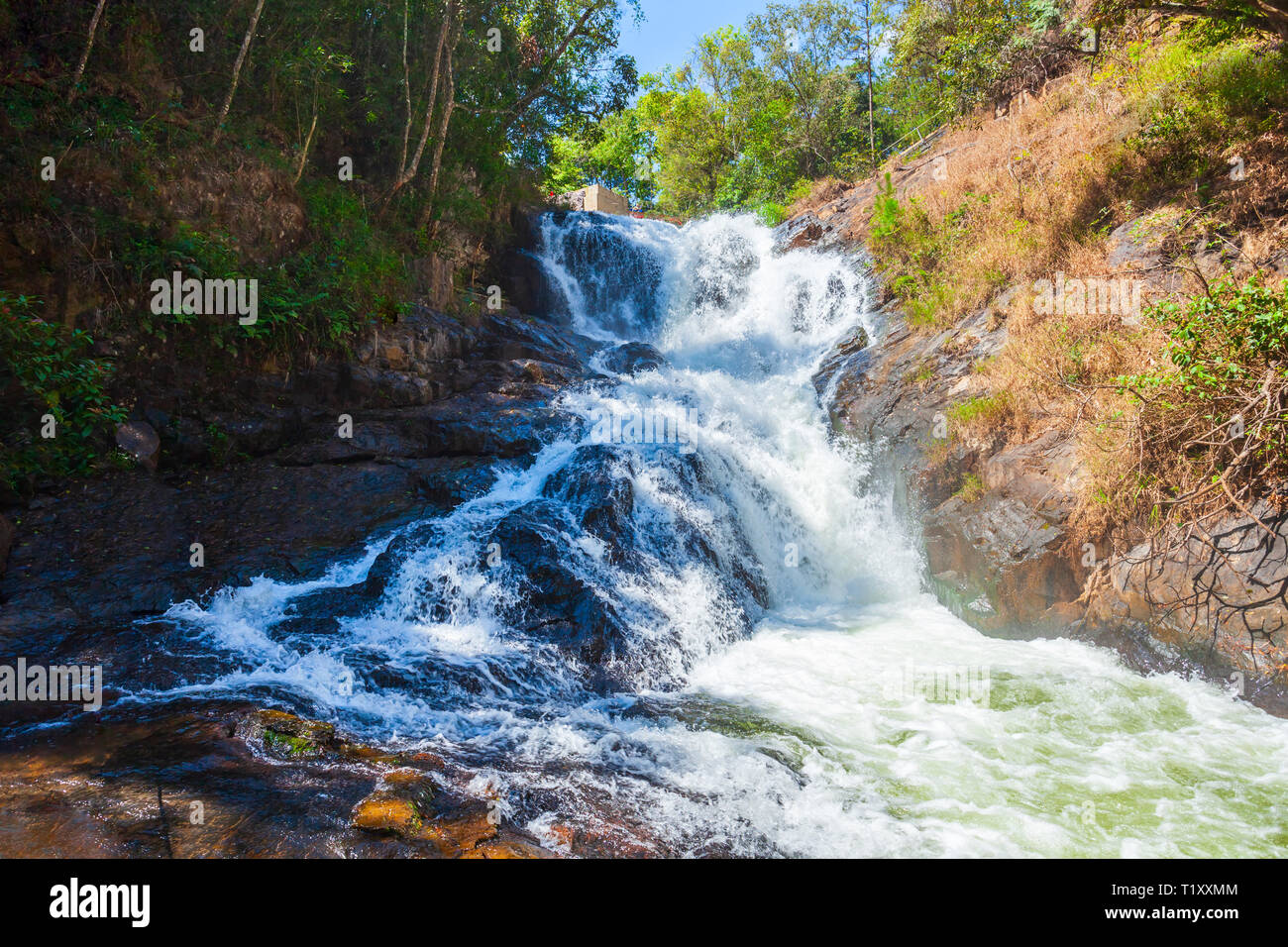 Datanla Waterfall located near the Dalat city in Vietnam Stock Photo ...