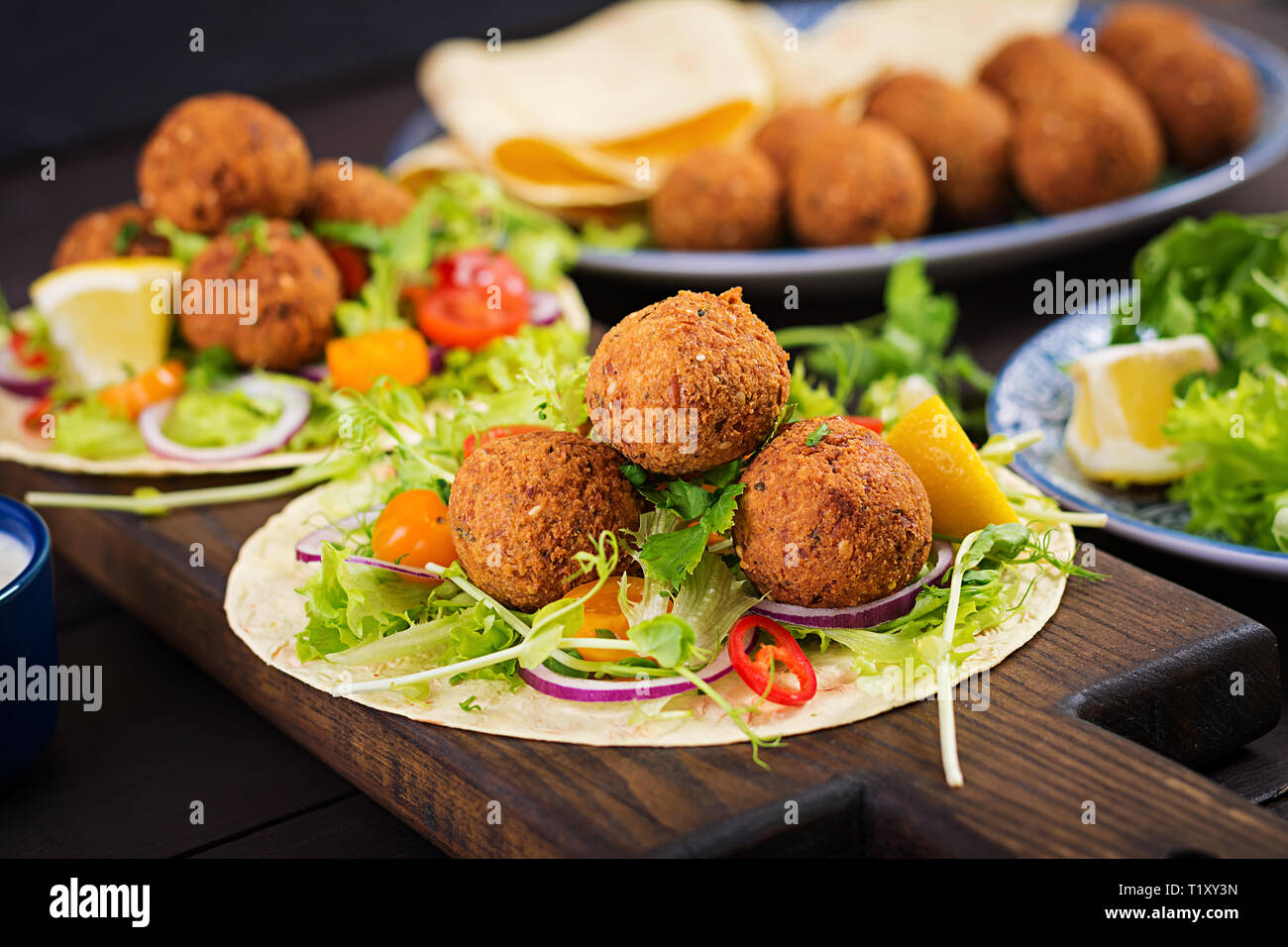 Falafel wrap hi-res stock photography and images - Alamy
