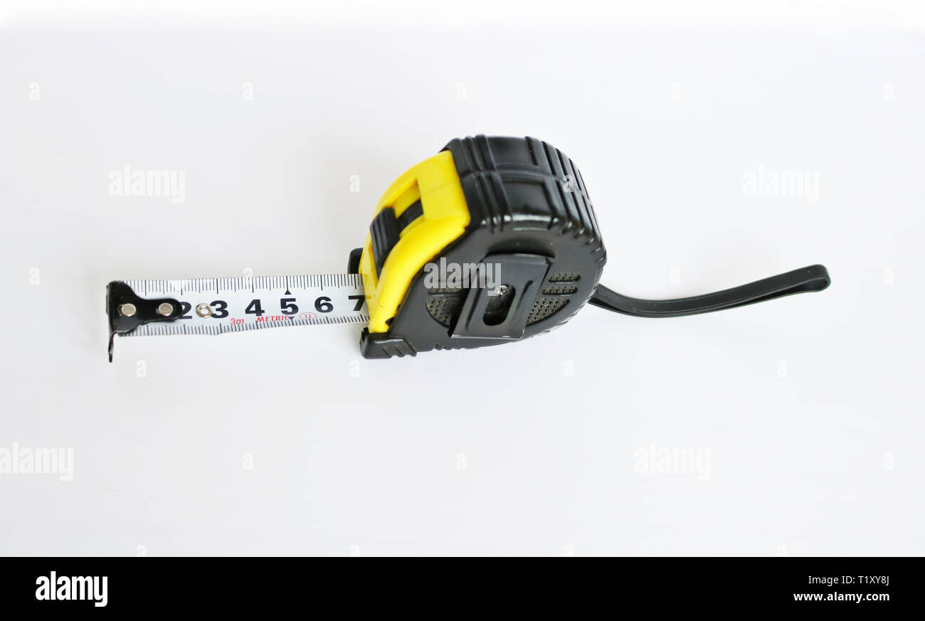 Construction tape - isolated object on white background Stock Photo - Alamy