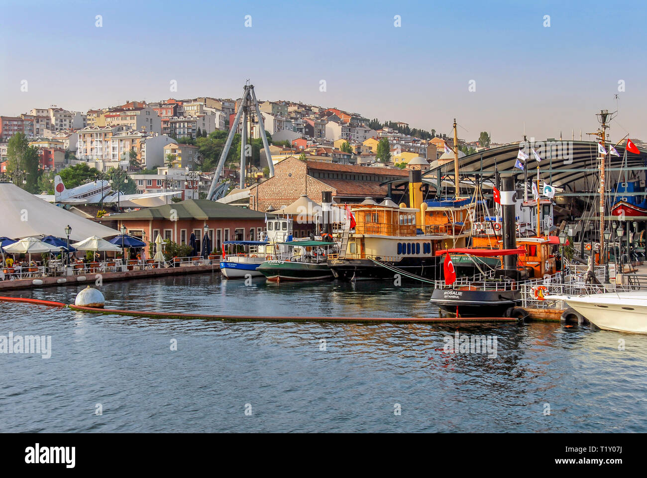 Istanbul, Turkey, 17 May 2015: Ships, Rahmi Koc Museum, Golden Horn ...