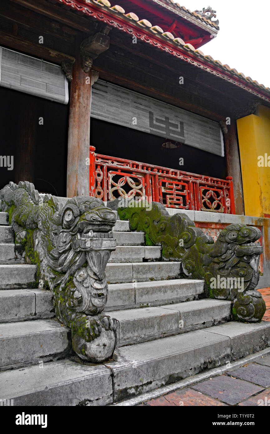 The Hien Lam Pavilion in the Imperial City, Hue, Vietnam showing the ...