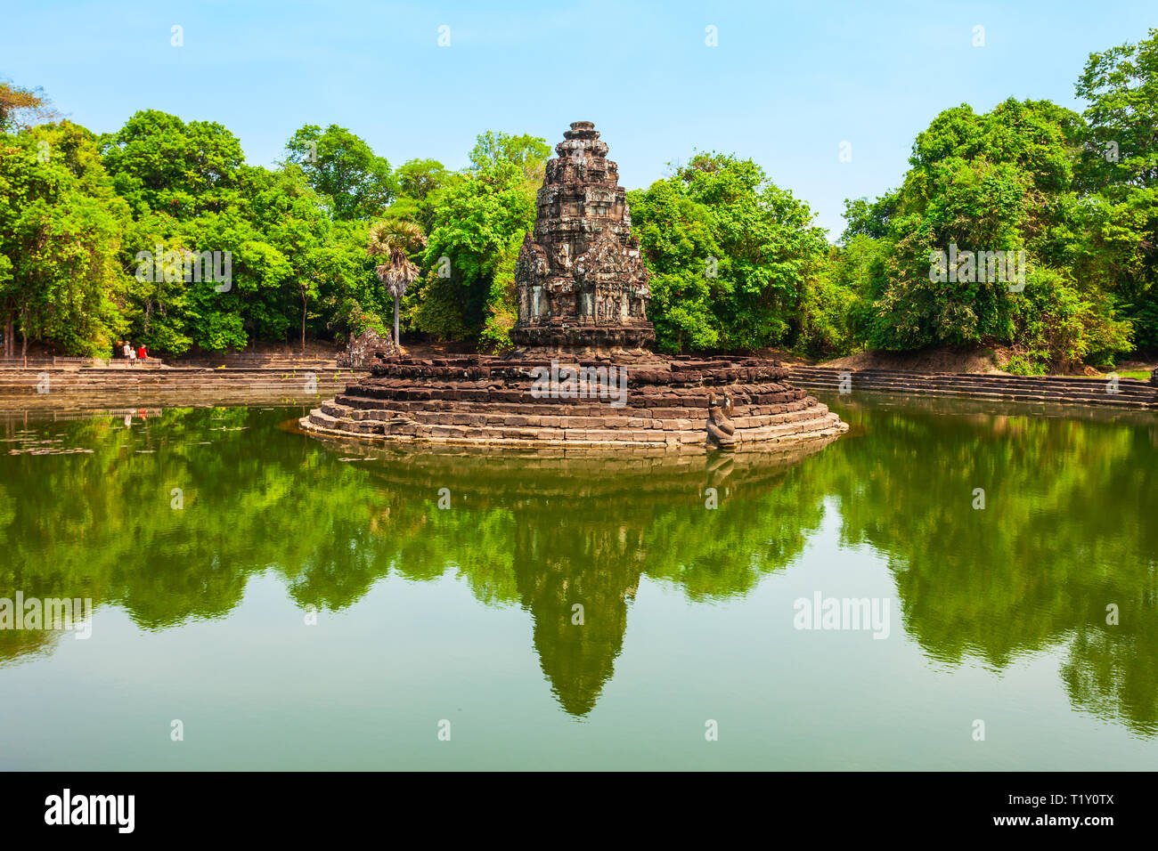 Neak Pean is a temple at Angkor in Siem Reap in Cambodia Stock Photo ...