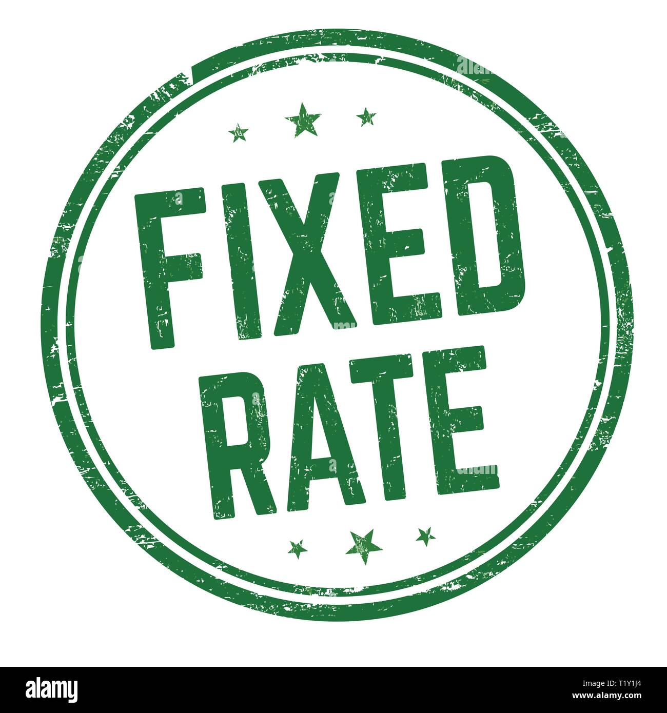 Fixed rate sign or stamp on white background, vector illustration Stock ...