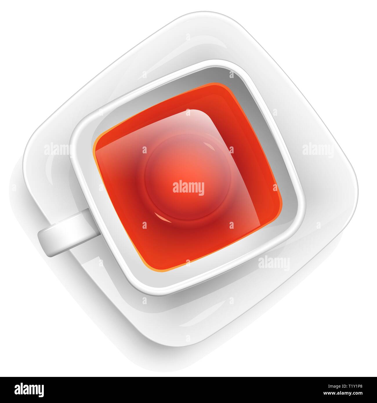 Black tea cup Stock Vector Images - Alamy