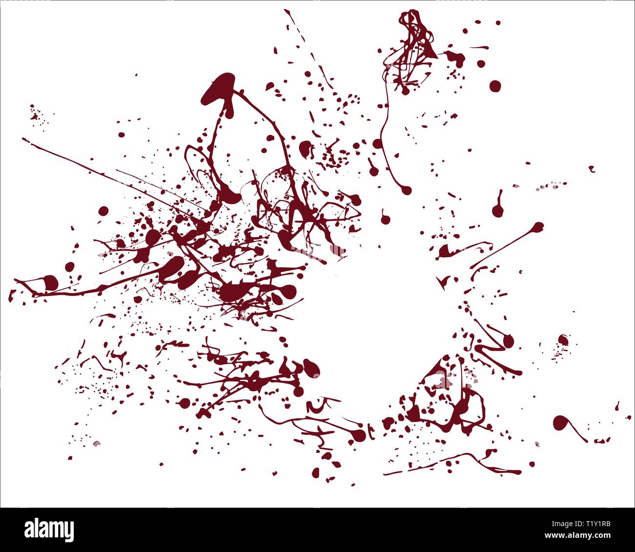 vector splash grunge spill blood red on green background Stock Vector ...