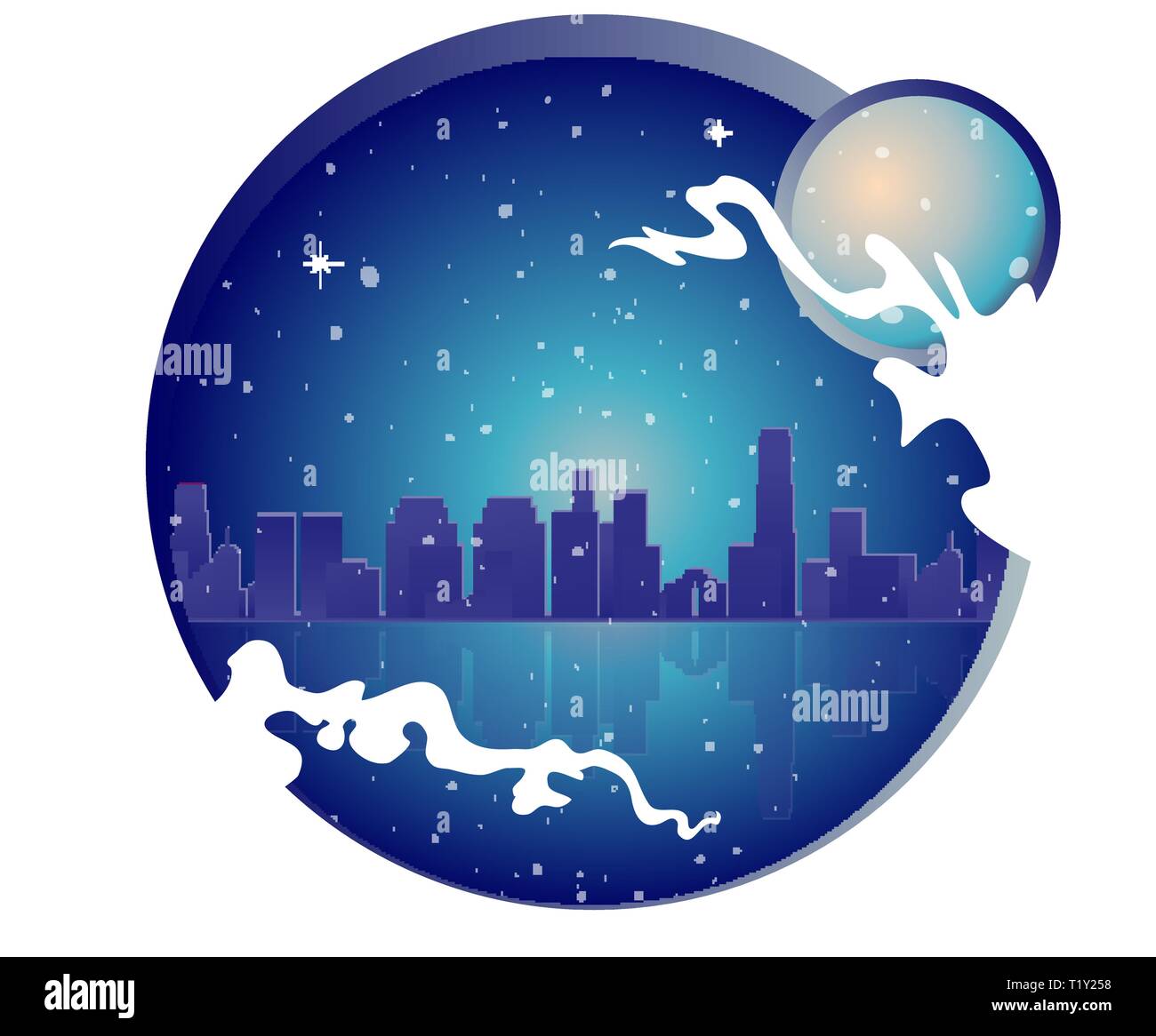 Cyberpunk street view Stock Vector Images - Alamy