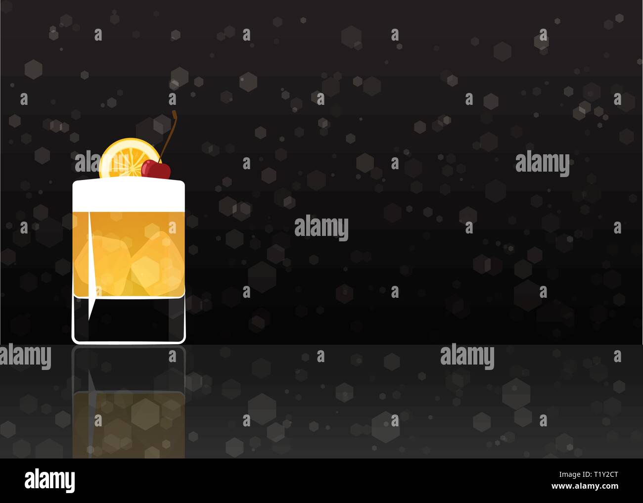 Official cocktail icon, The Unforgettable Whiskey sour cartoon ...