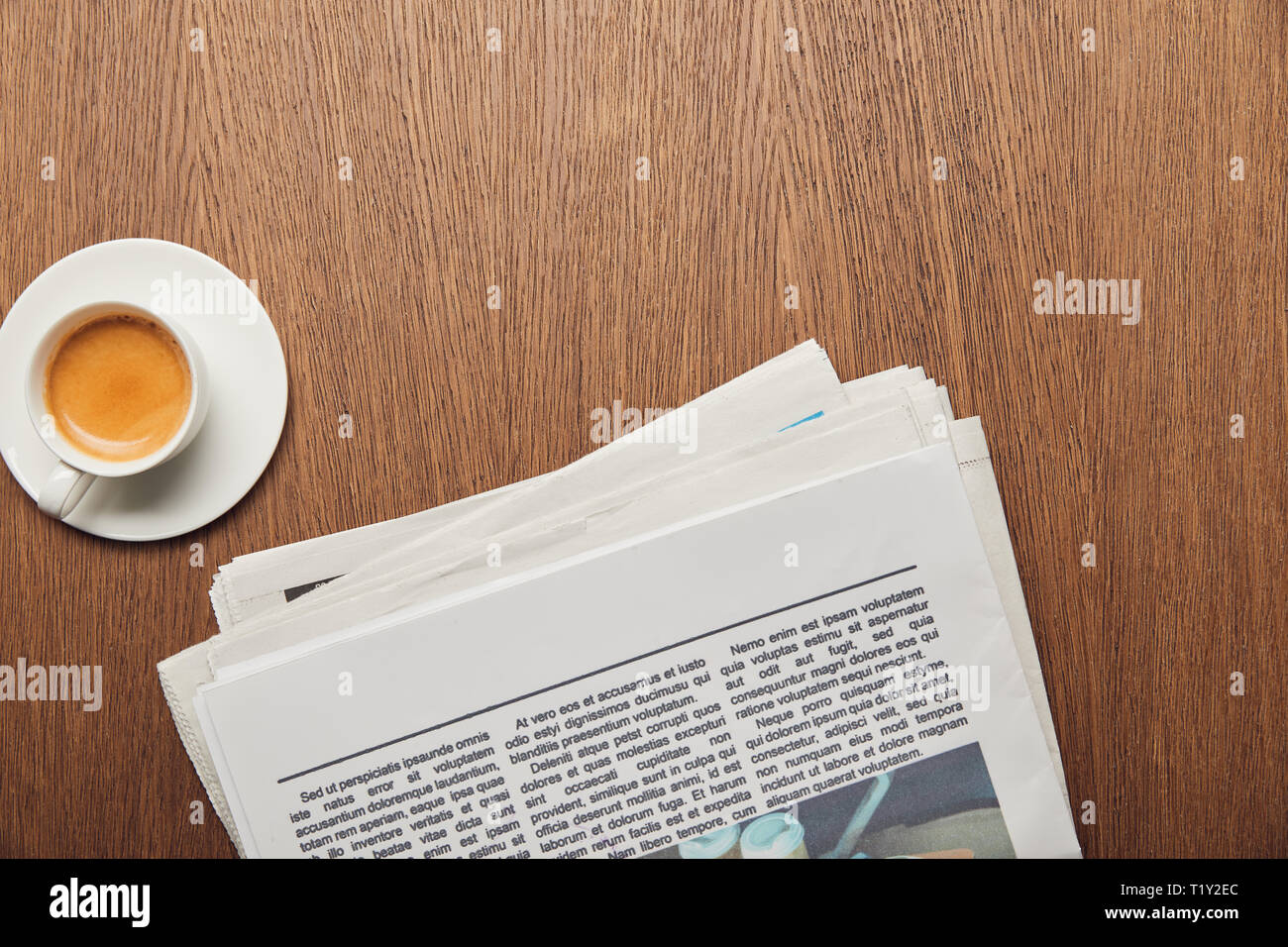 Top view newspaper near hi-res stock photography and images - Alamy