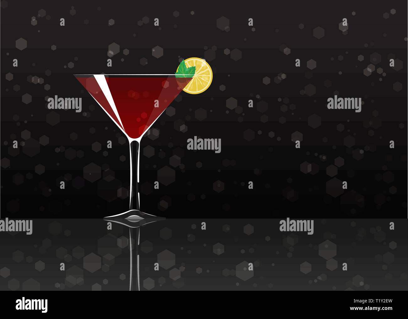 Official cocktail icon, The Unforgettable Bacardi cartoon illustration ...