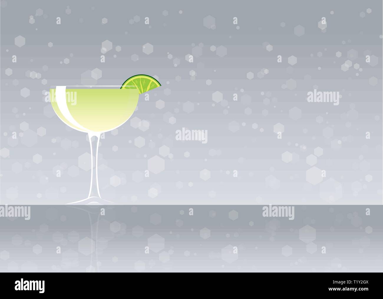 Official cocktail icon, The Unforgettable Daiquiri cartoon illustration ...