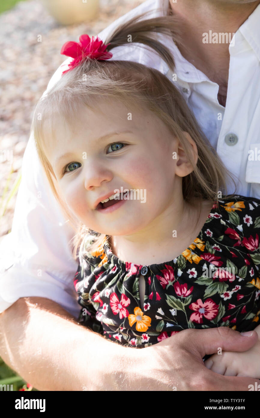 Happy Caucasian One year old baby Girl, USA Stock Photo - Alamy