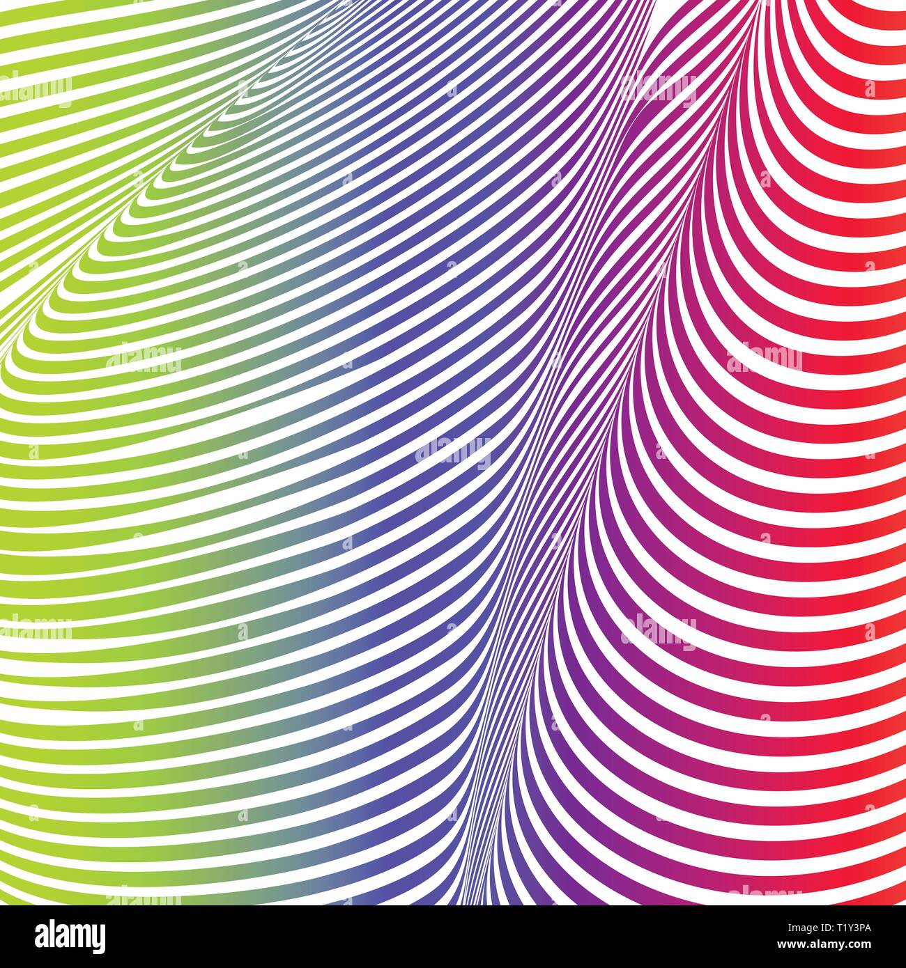 Abstract acid color wavy background, optical art, opart striped. Neon ...