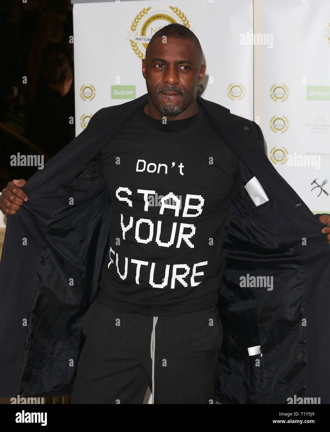 Idris Elba attends the National Film Awards 2019 at Porchester Hall in ...