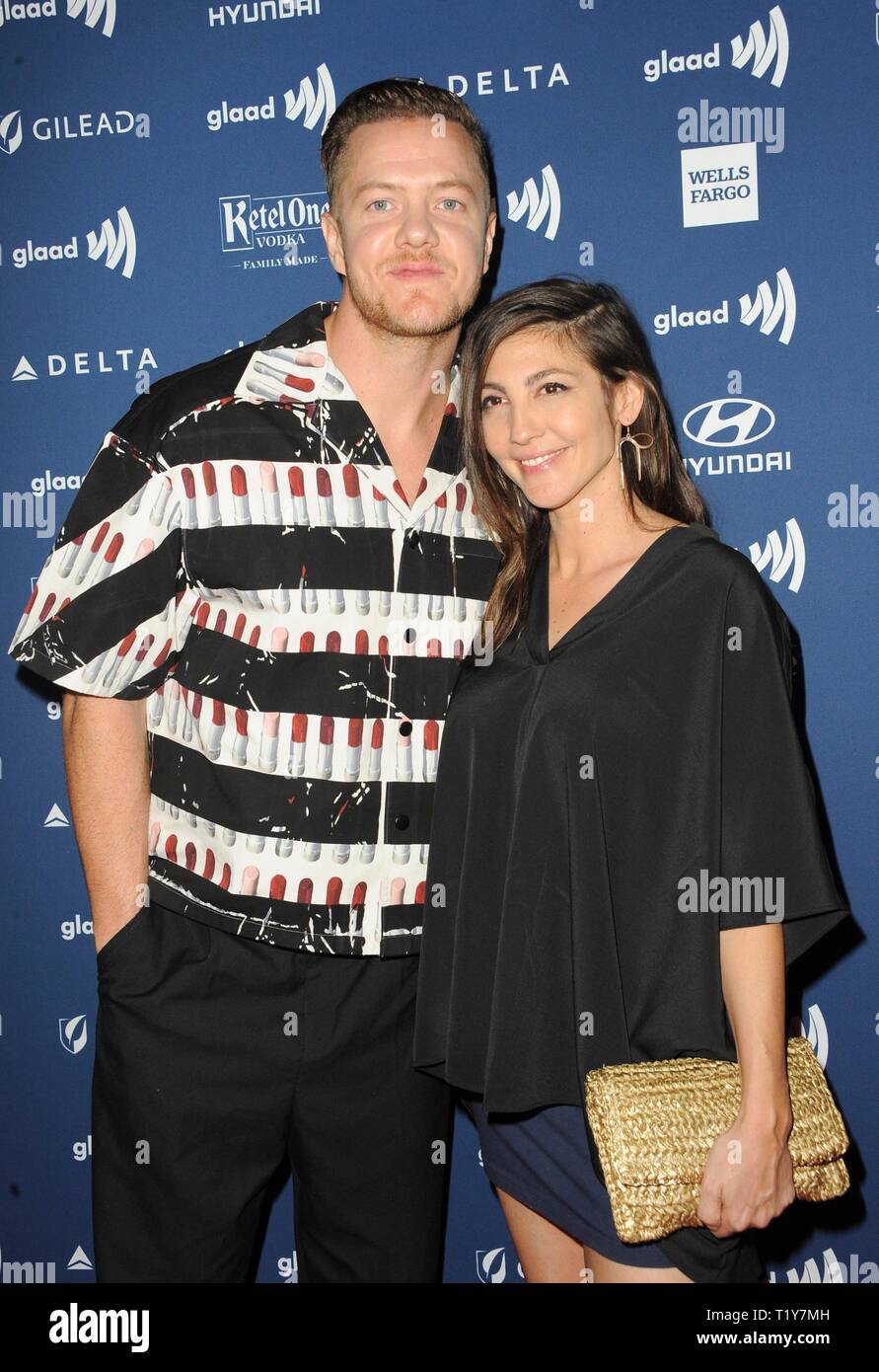 Beverly Hills, CA. 28th Mar, 2019. Dan Reynolds, Aja Volkman at ...