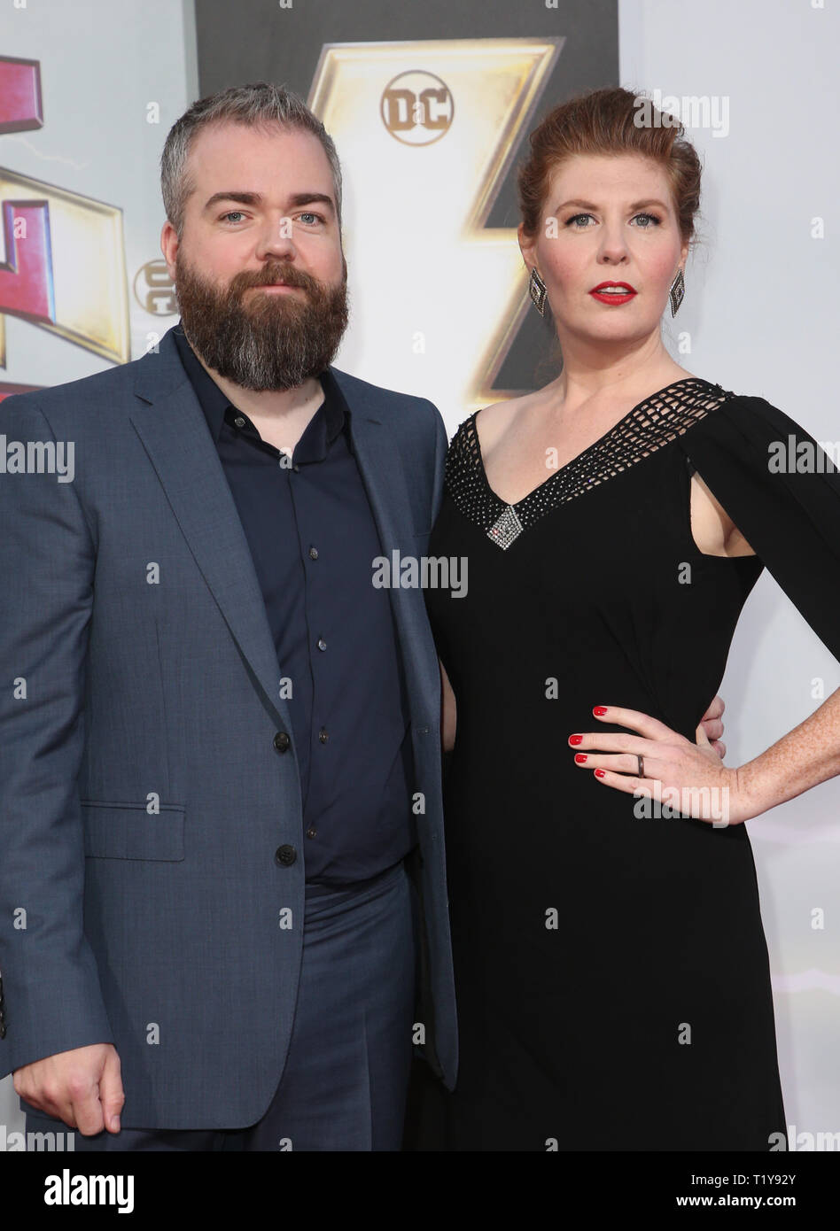 Hollywood CA March 28: David Sandberg, Lotta Losten, arrives for Warner ...