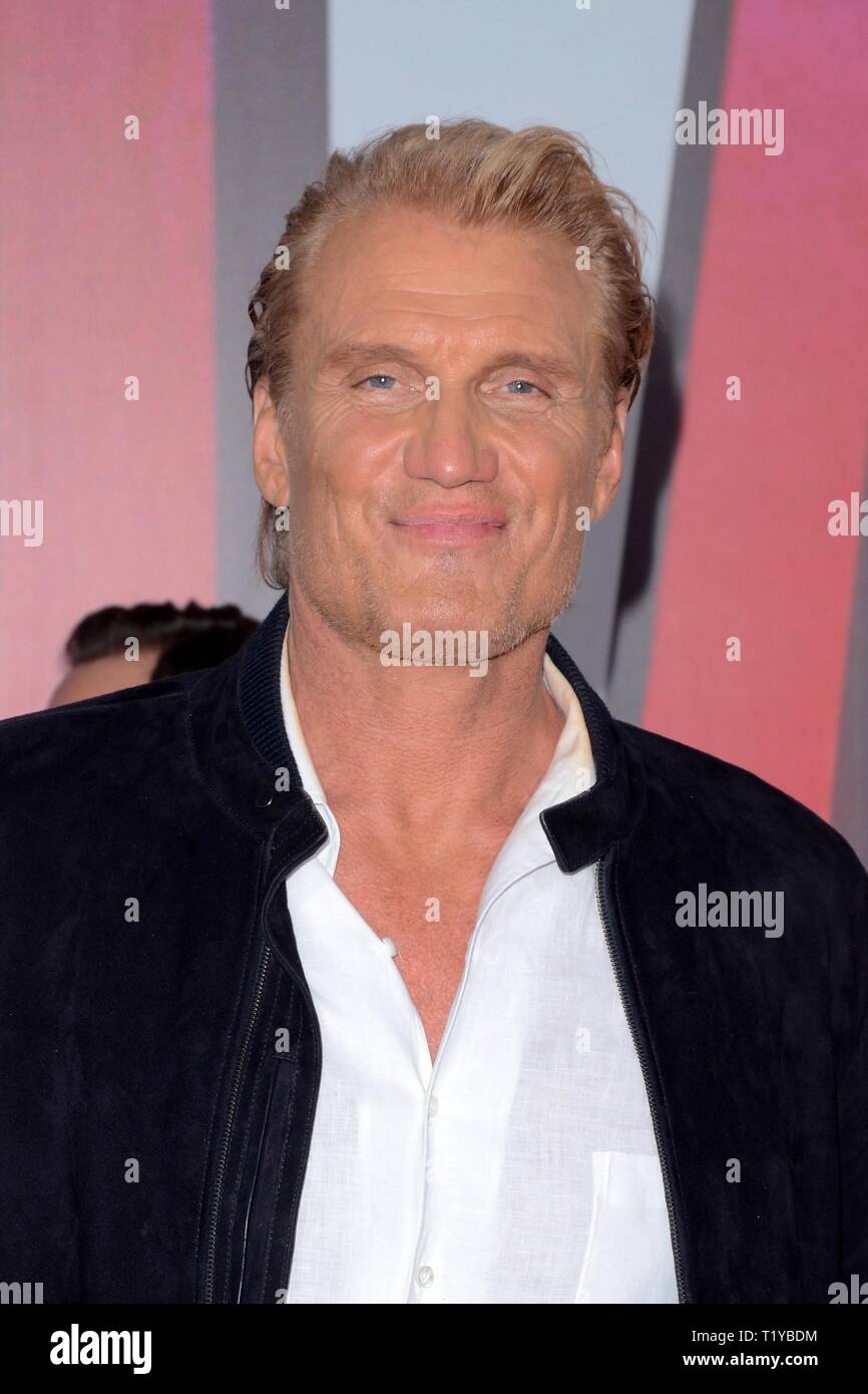 Los Angeles, CA, USA. 28th Mar, 2019. Dolph Lundgren at arrivals for ...