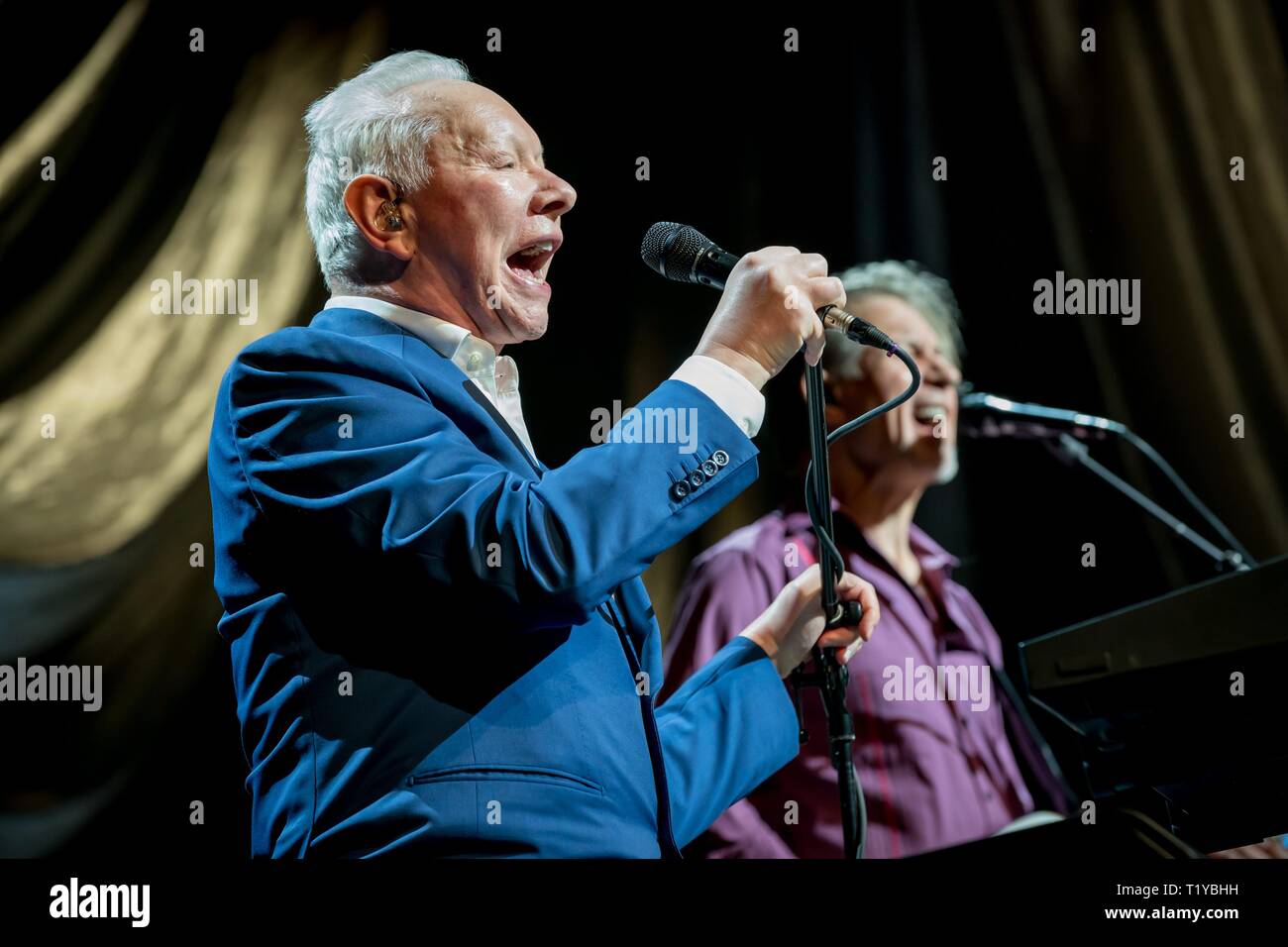 28.03.2019, the British musician Joe Jackson live on the Four Decade ...