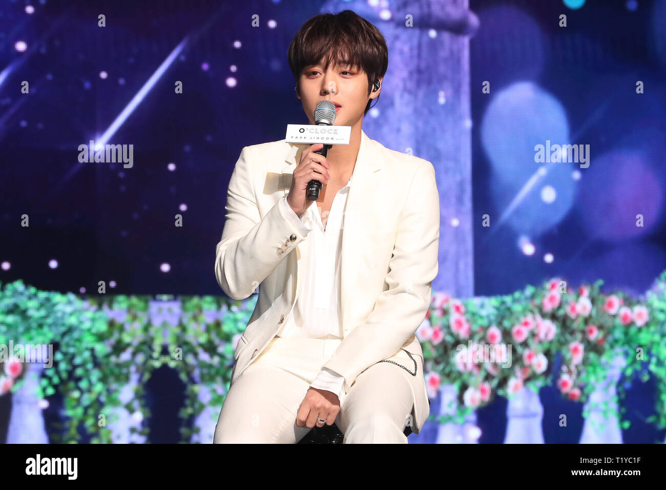 26th Mar, 2019. S. Korean singer Park Ji-hoon South Korean singer Park ...