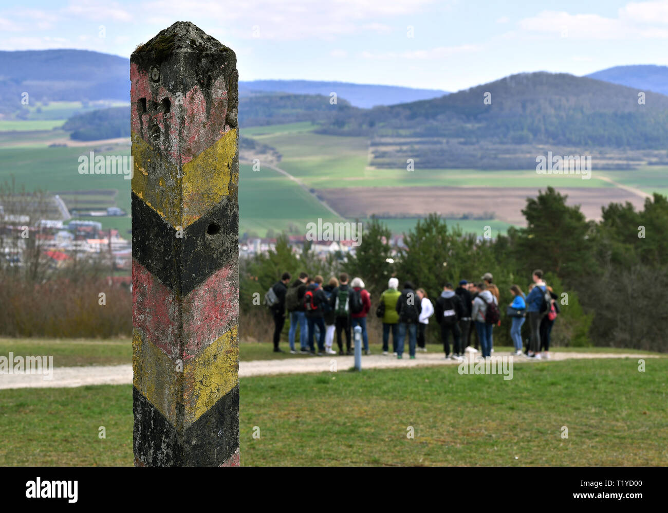 Geisa, Germany. 29th Mar, 2019. Students from Hünfeld, Schmalkalden and ...