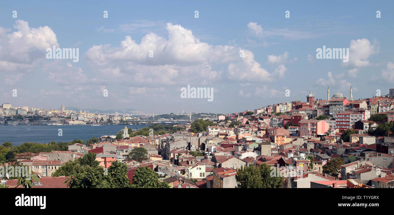 Halic (Golden Horne) from Balat District in Istanbul, Turkey Stock ...