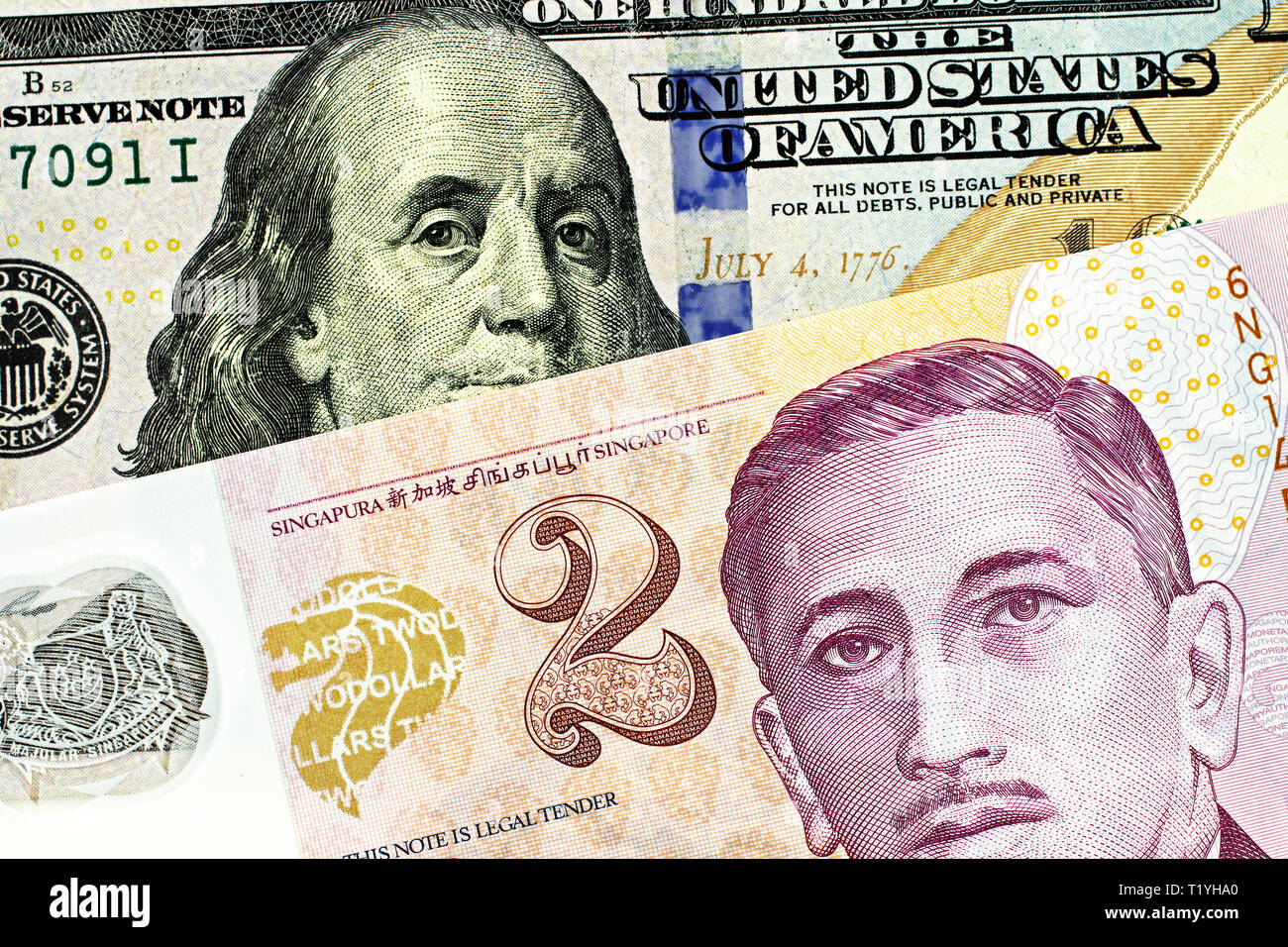 100 singapore dollar note hi-res stock photography and images - Alamy