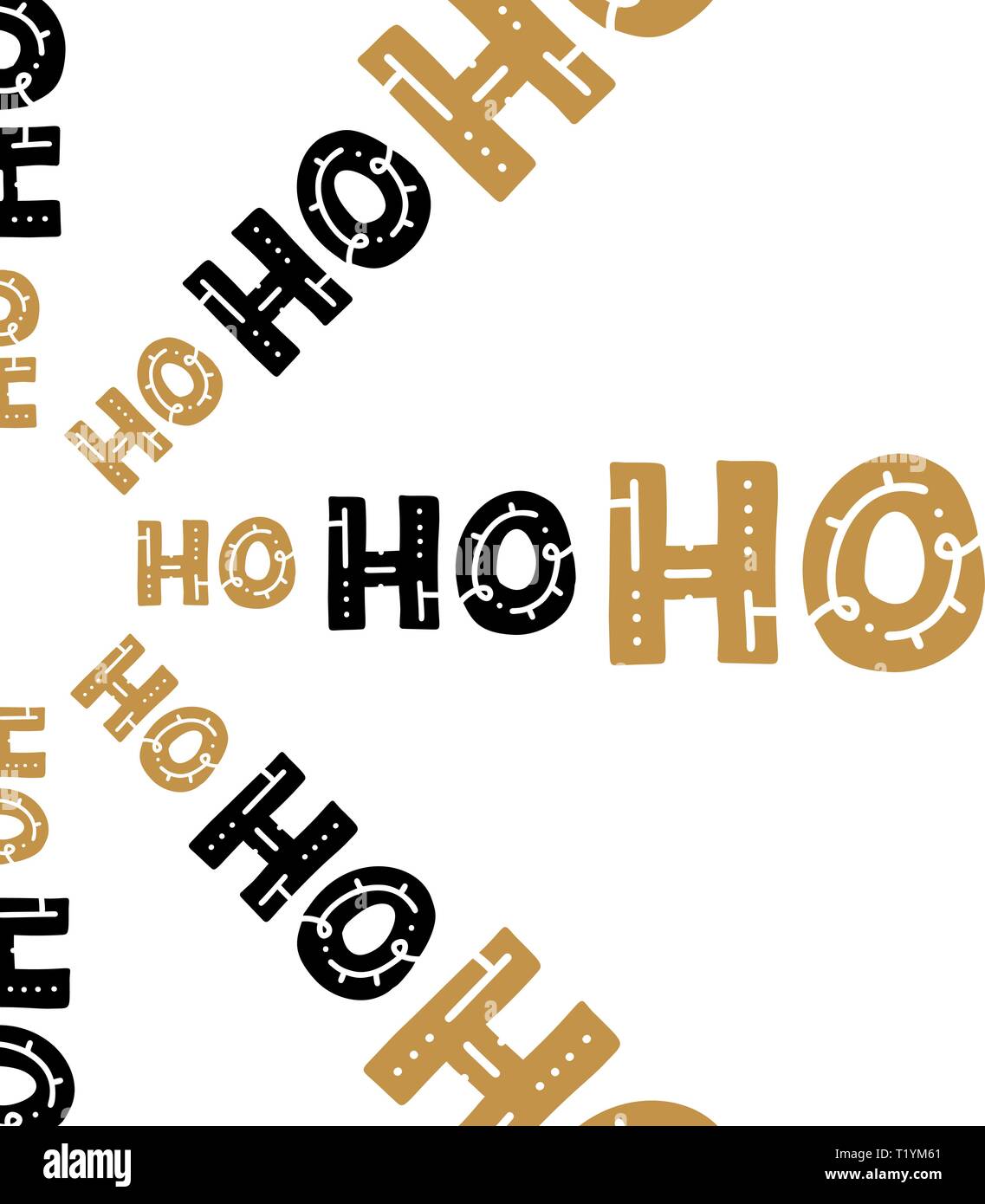 vector hand written lettering hohoho text on isolated background Stock ...