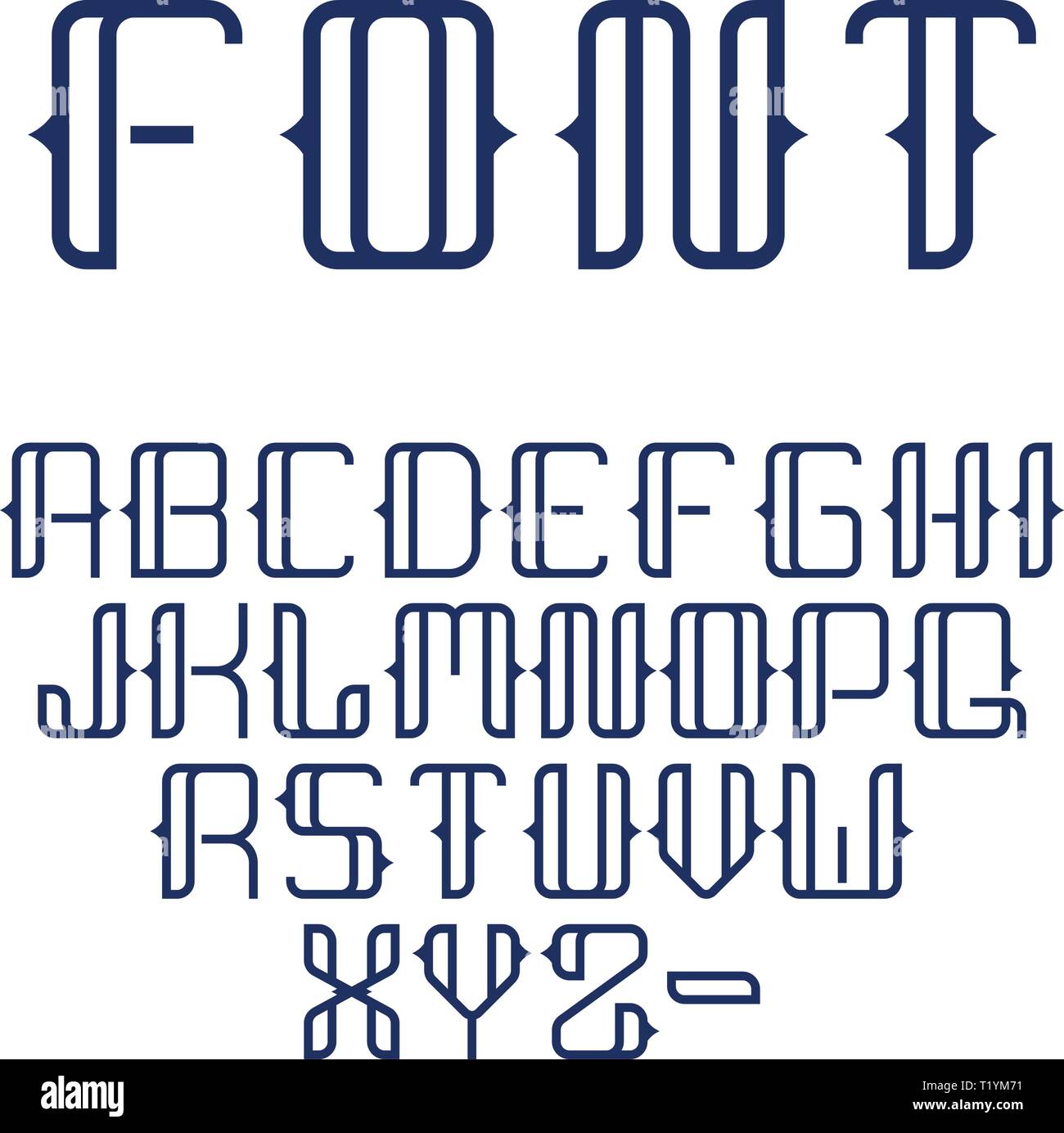 modern geometric vector abstract beautiful font collection set full ...