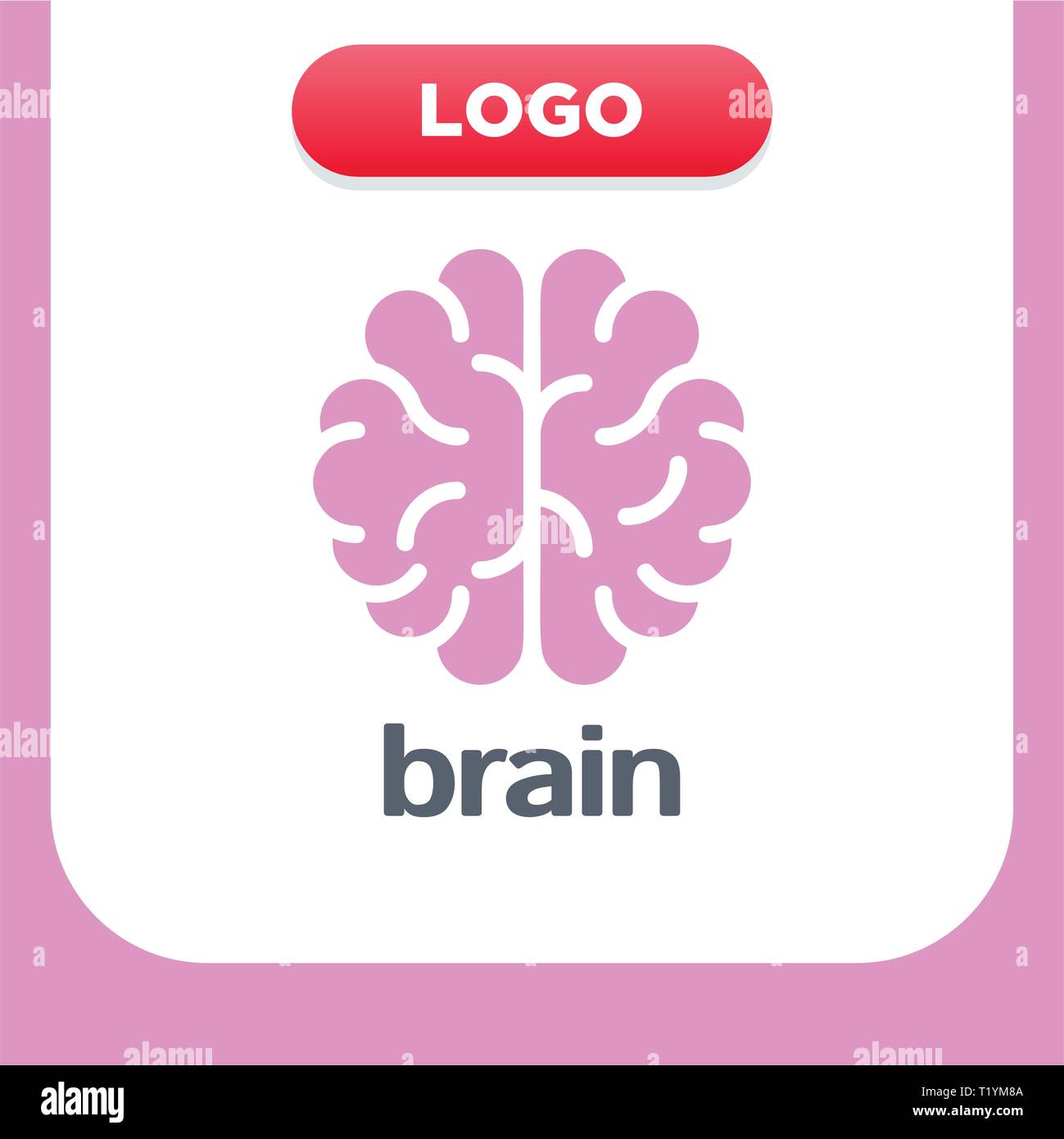 Brain Logo silhouette top view design vector template. Brainstorm think ...