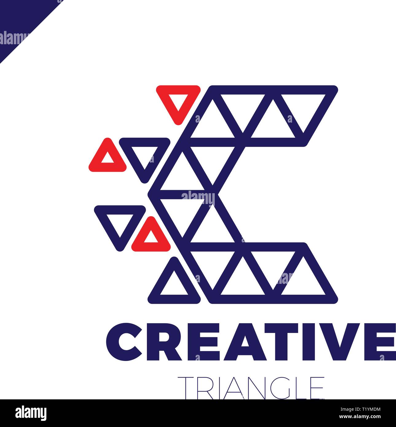 Dot triangle letter concept hi-res stock photography and images - Alamy