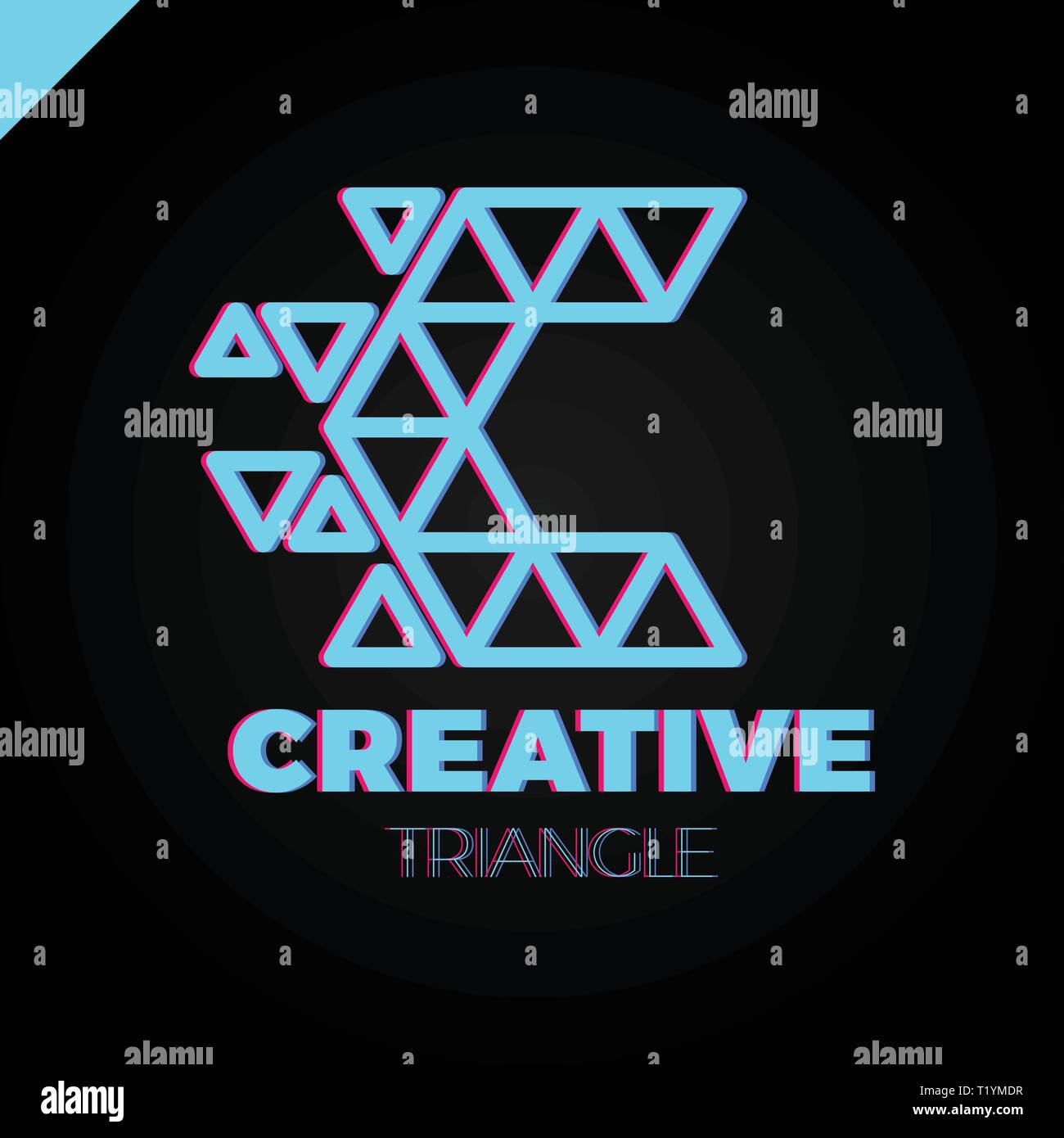 Letter C Creative Triangle Color Logo Design Template Stock Vector ...