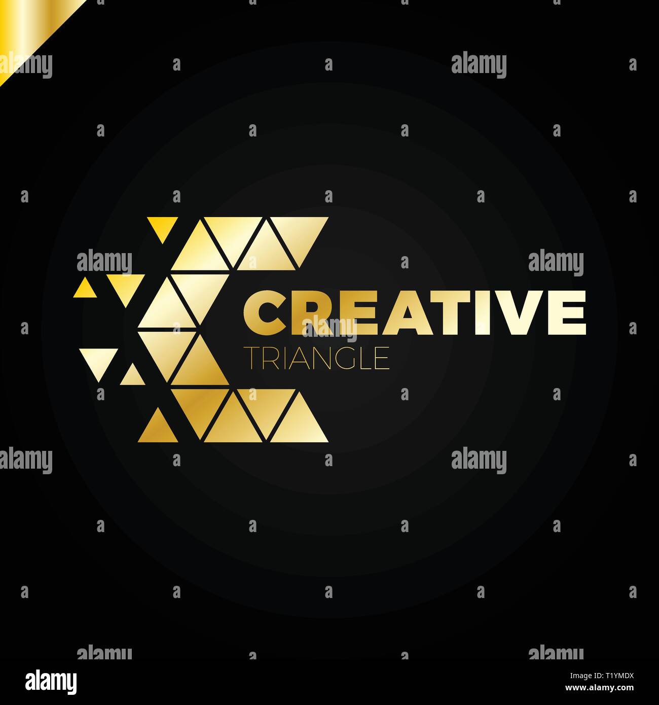 Letter C Creative Triangle Color Logo Design Template Stock Vector ...