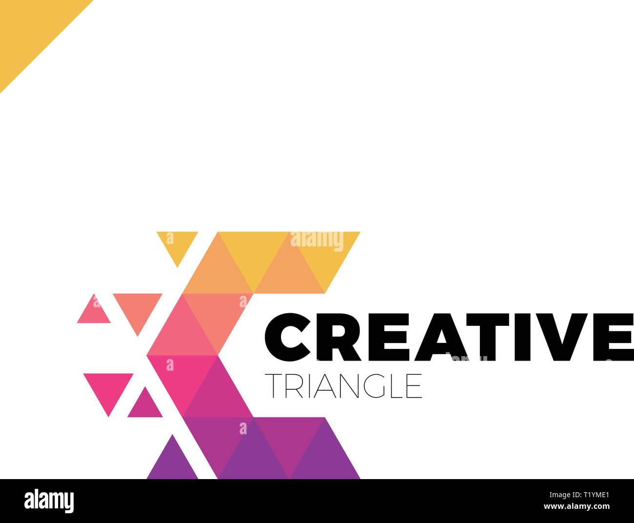 Letter C Creative Triangle Color Logo Design Template Stock Vector ...