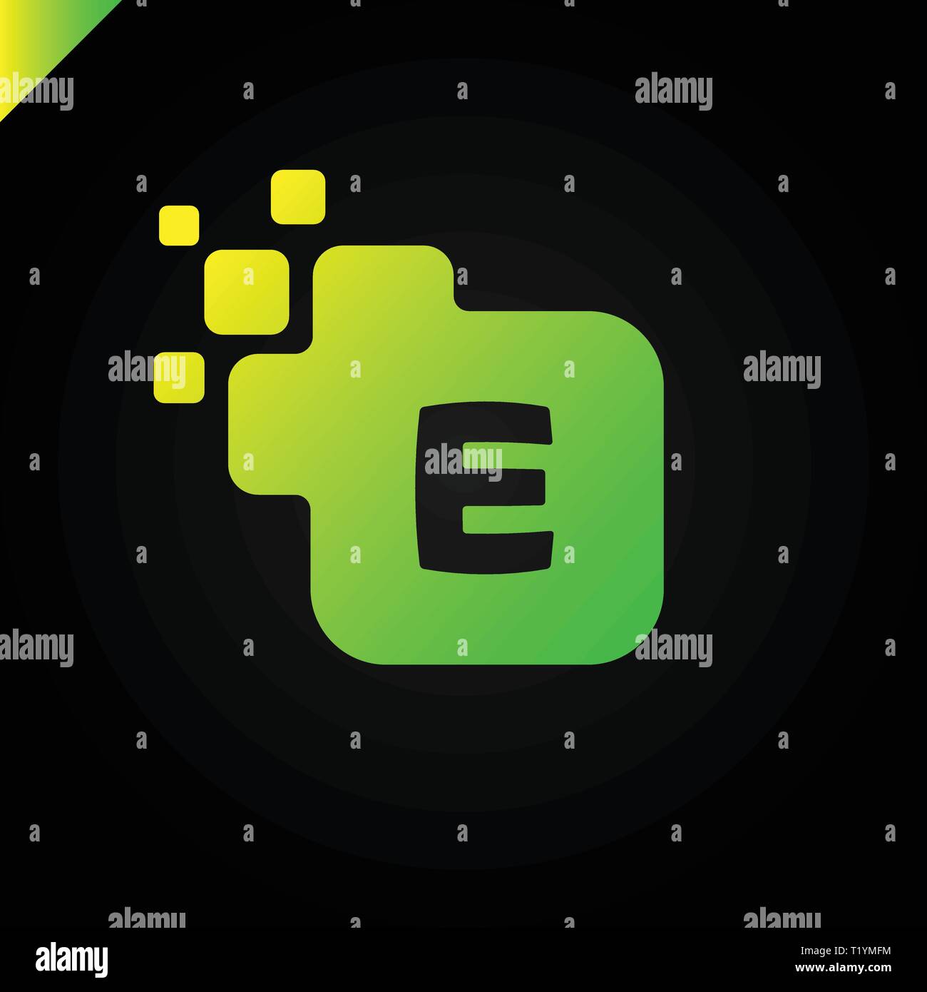 Business corporate square letter E font logo design vector. Colorful ...