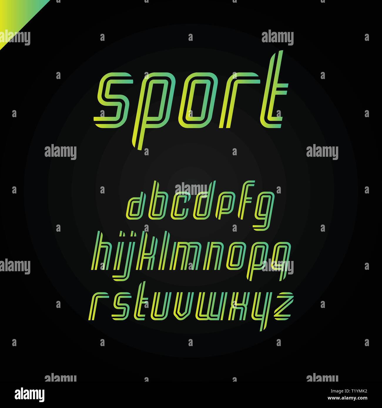 Sport font Vector square alphabet or letter set Stock Vector Image ...