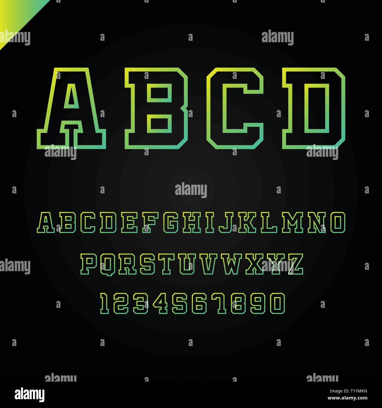 Digit abc font element Stock Vector Images - Alamy