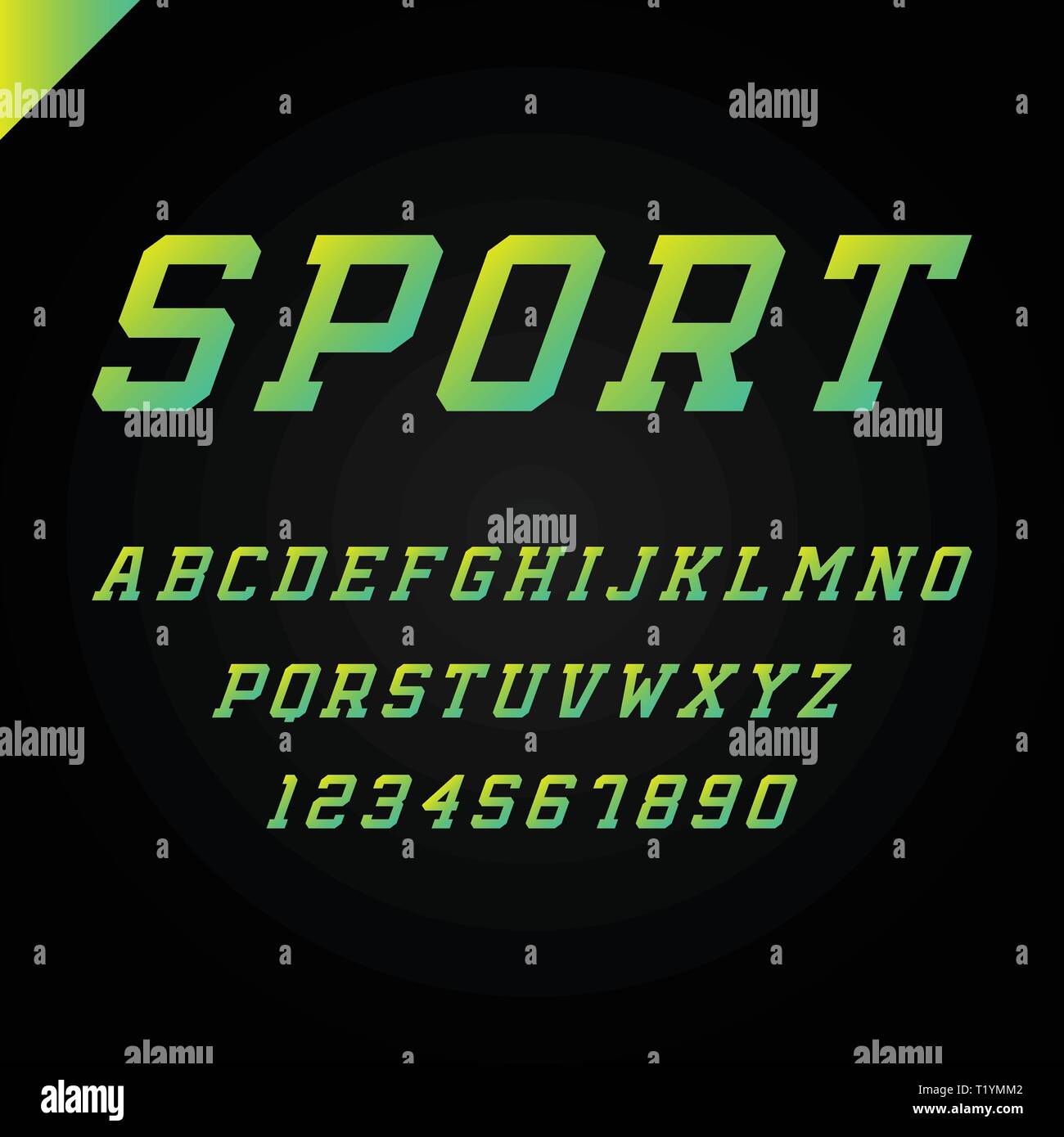 Sport font. Vector alphabet with latin letters and numbers Stock Vector ...