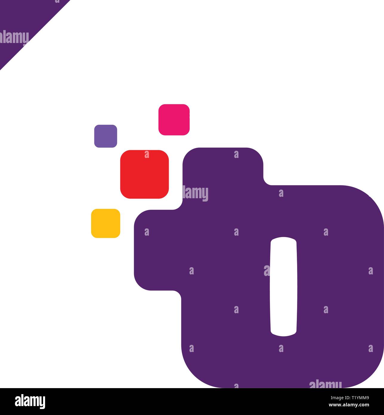 Business corporate square letter I font logo design vector. Colorful ...