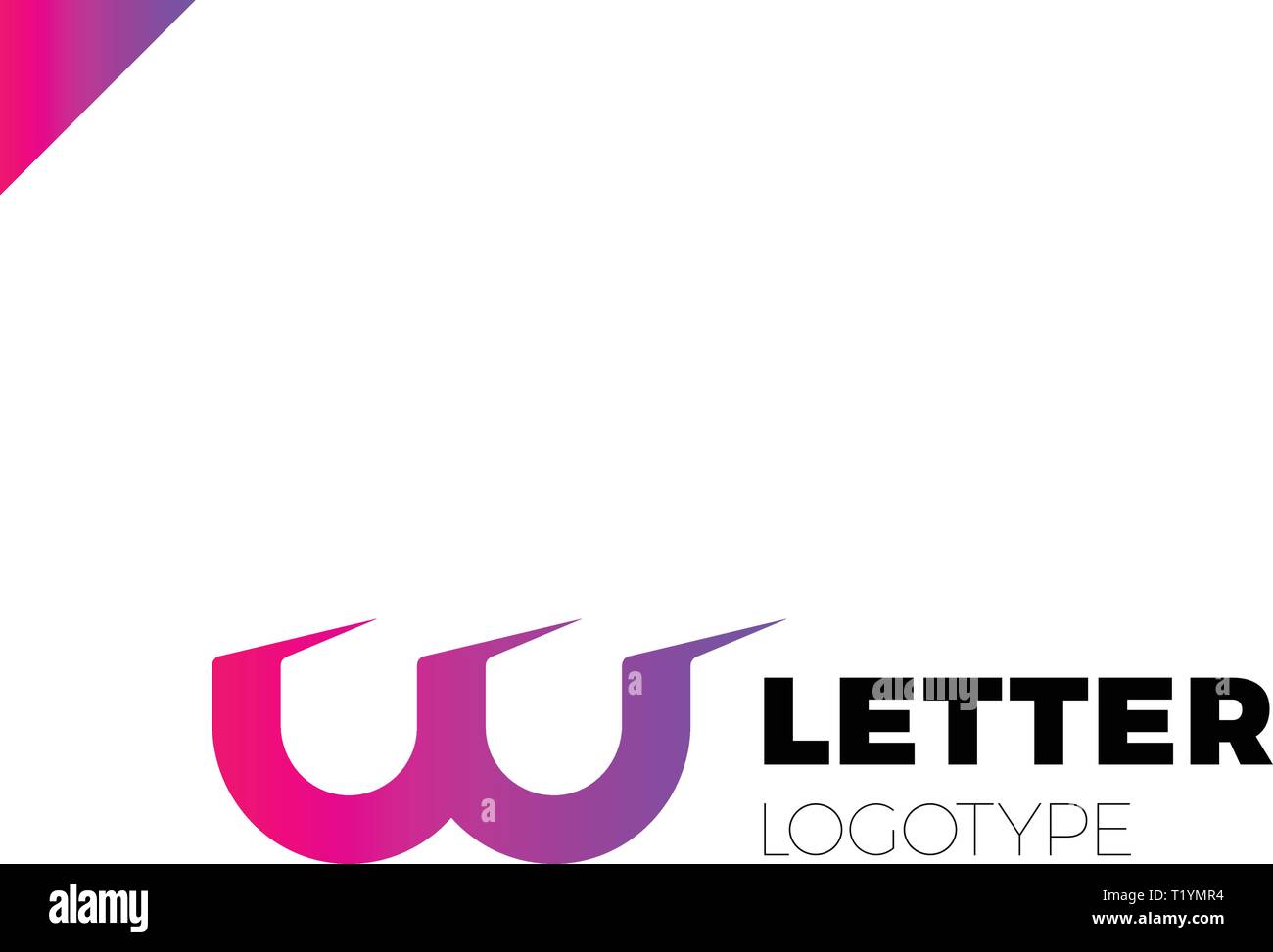 Creative Innovative Initial Letter logo WW W. Minimal luxury Monogram ...