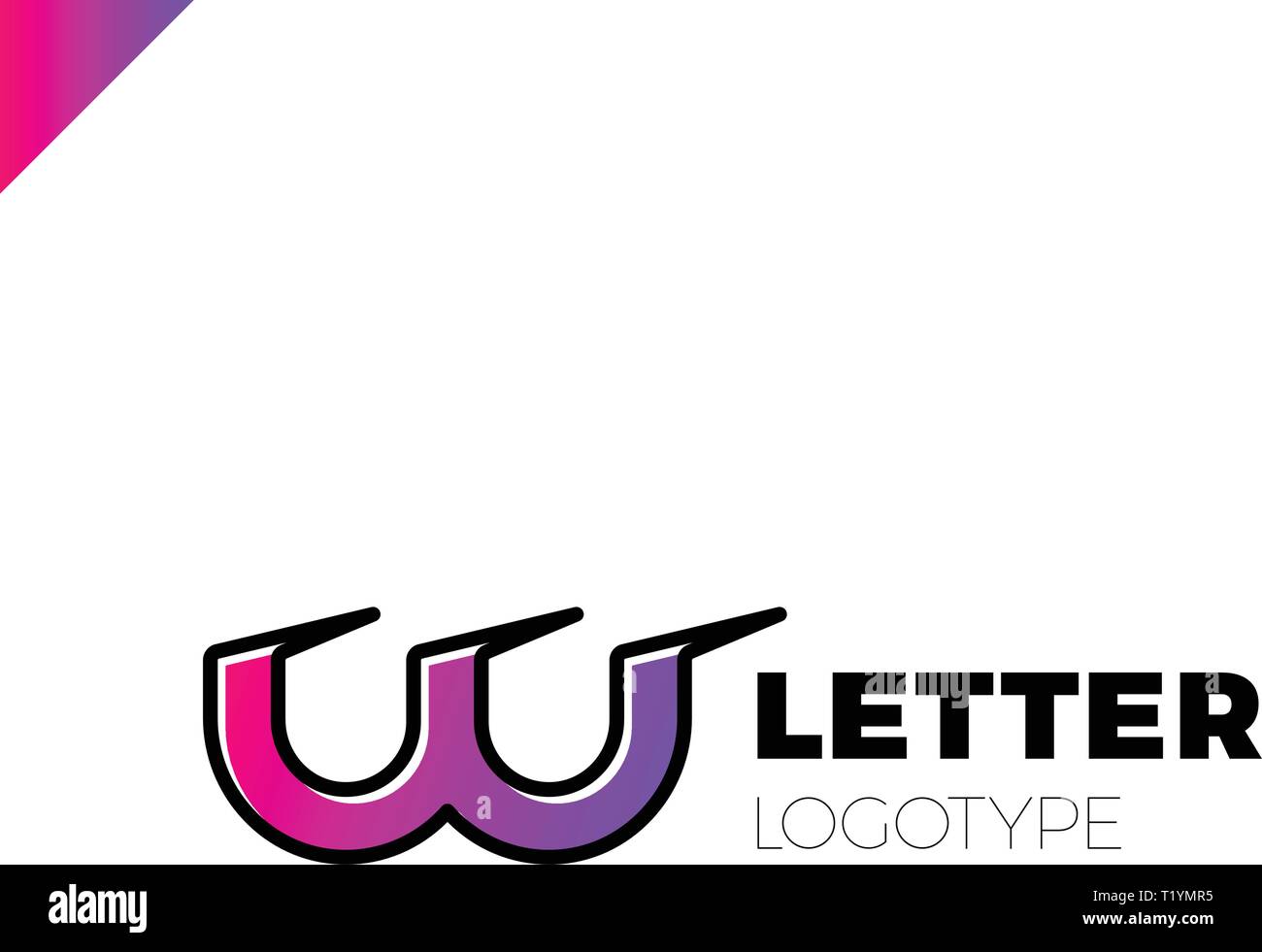 Dynamic initial letter lw linked round lowercase logo Stock Vector ...