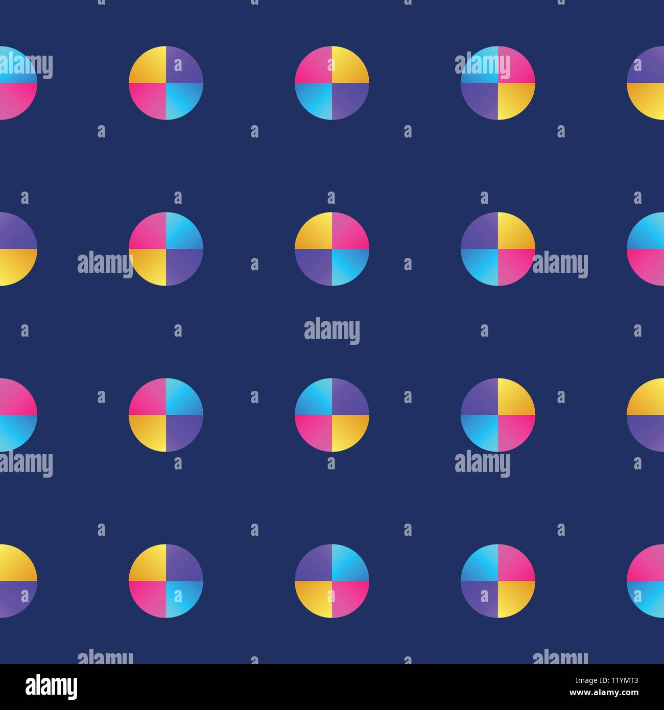 colorful of circle pattern texture background in gradient style on dark ...